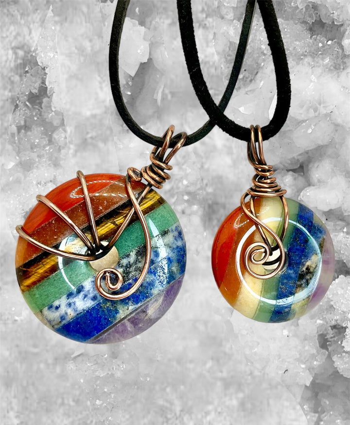 Seven Chakra Pi Stone Pendants – Connie’s Crystals